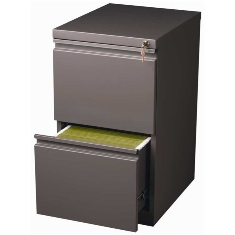 Pemberly Row 2 Drawer File Cabinet in Medium Tone - Walmart.com