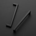 25 Pack Slim Square Bar Drawer Handles, Black Cabinet Pulls, Matte ...