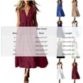 Chbgutlmr Dresses for Women Sleeveless V Neck Ruffled Hem Ruched Midi ...