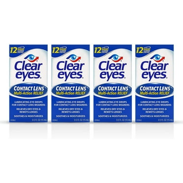 Clear Eyes Contact Lens Relief Eye Drops, 0.5 Fl Oz - Walmart.com