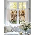 Bow Sunflower Sheer Curtains 2 Panels Set Fall Leopard Print Vase ...