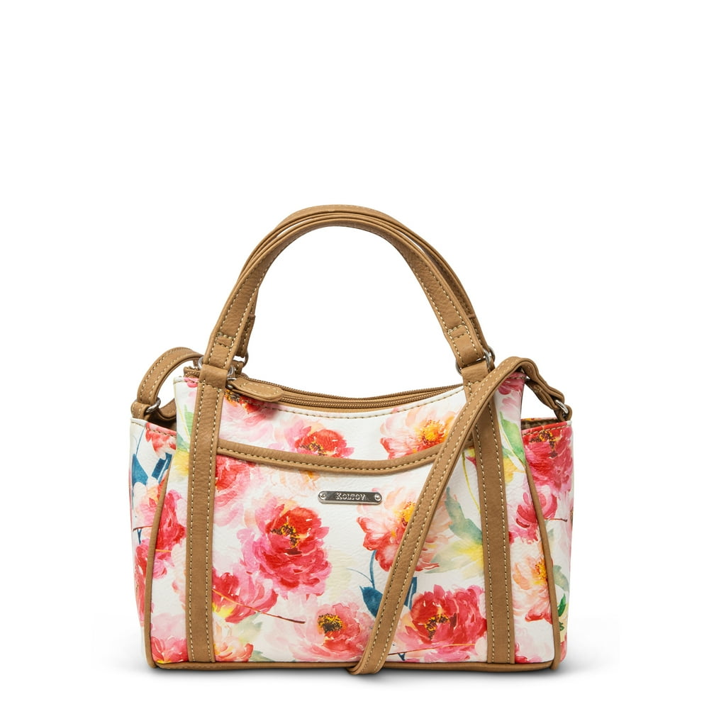 Koltov - Koltov Vegan Leather Sarah Small Satchel, Peony / Hazelnut ...