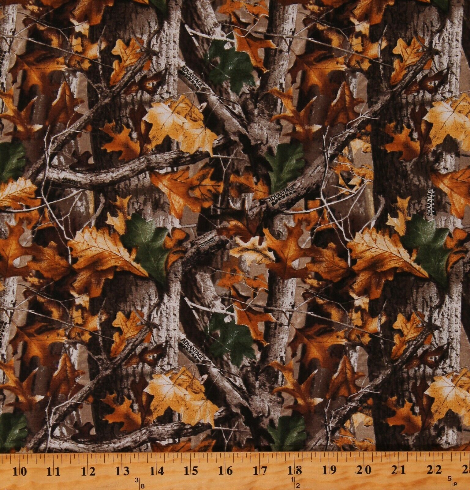 Cotton Real Tree Plain A/O Camouflage Trees Leaves Cotton Fabric Print ...