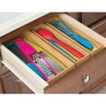mDesign Stackable 15" Long Wooden Bamboo Drawer Organizer - 4 Pack ...