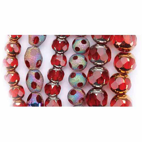 Blue Moon Beadshop 3 Glass Bead Strings - Walmart.com