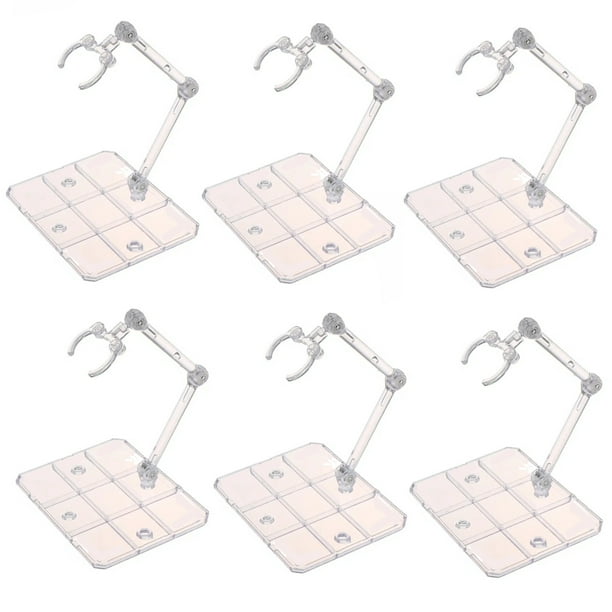 6 Pcs of HG144 Clear Action Figure Display Holder Base Doll Model ...