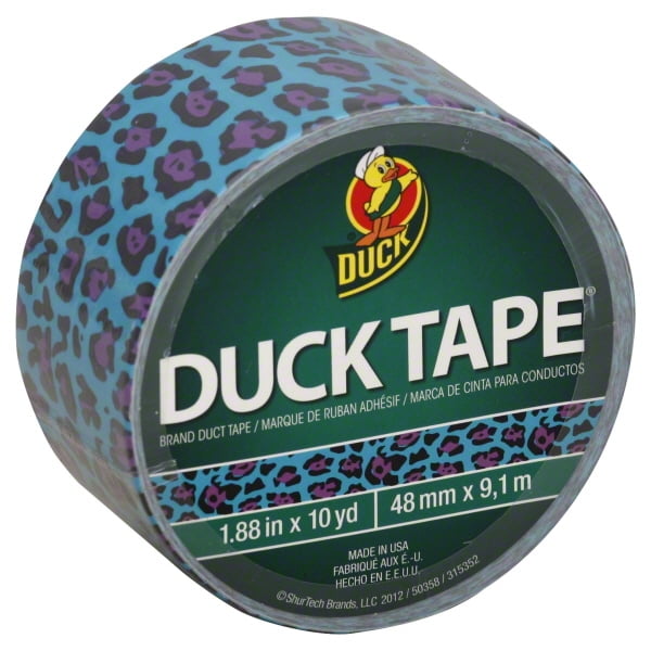 Duck Brand Duct Tape, 1.88" x 10 yard, Blue Leopard - Walmart.com