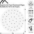 Air Fryer Liners Disposable Paper, 100 count Airfryer Sheets, 7 Inch ...