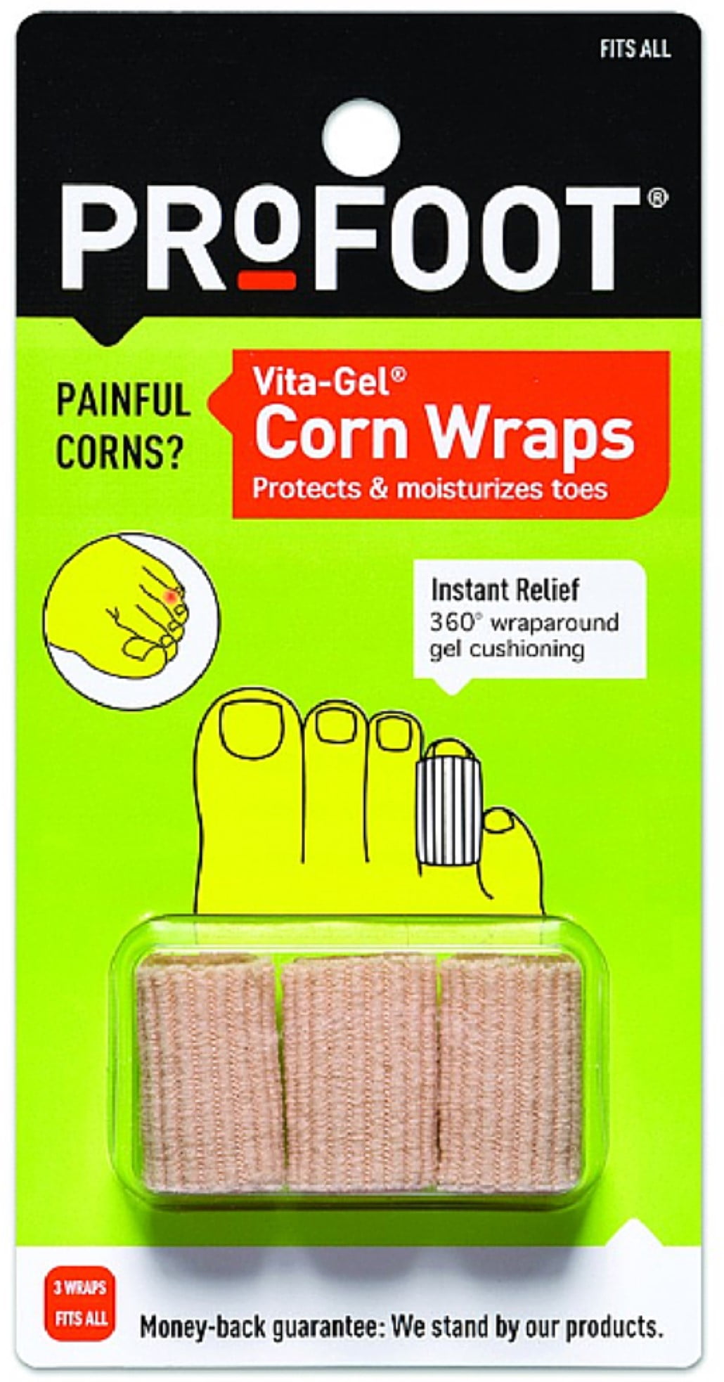 ProFoot Vita-Gel Corn Wraps 3 Each (Pack of 4) - Walmart.com