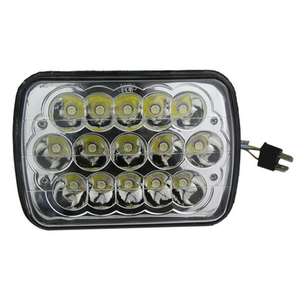 2X 45W 7" Rectangle LED Headlight High Low Beam Truck Motor Replacement ...