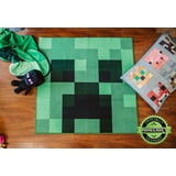 Minecraft Creeper 39-Inch Square Area Rug for Kids Room Decorations and ...