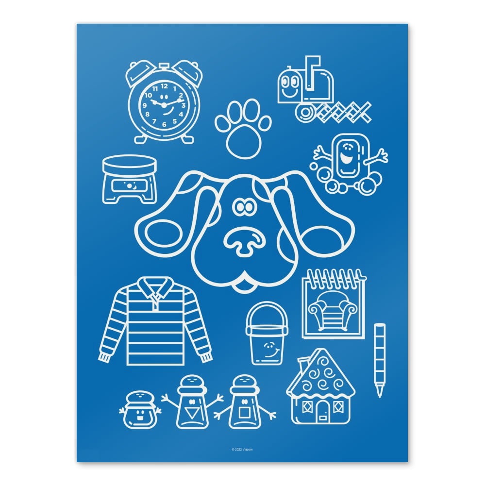 Blue's Clues Iconic Art Wall Art Picture Paper Poster Décor Home ...