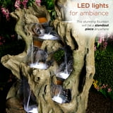 Alpine Corporation Cascading Willow Tree Fountain with LED Lights ...