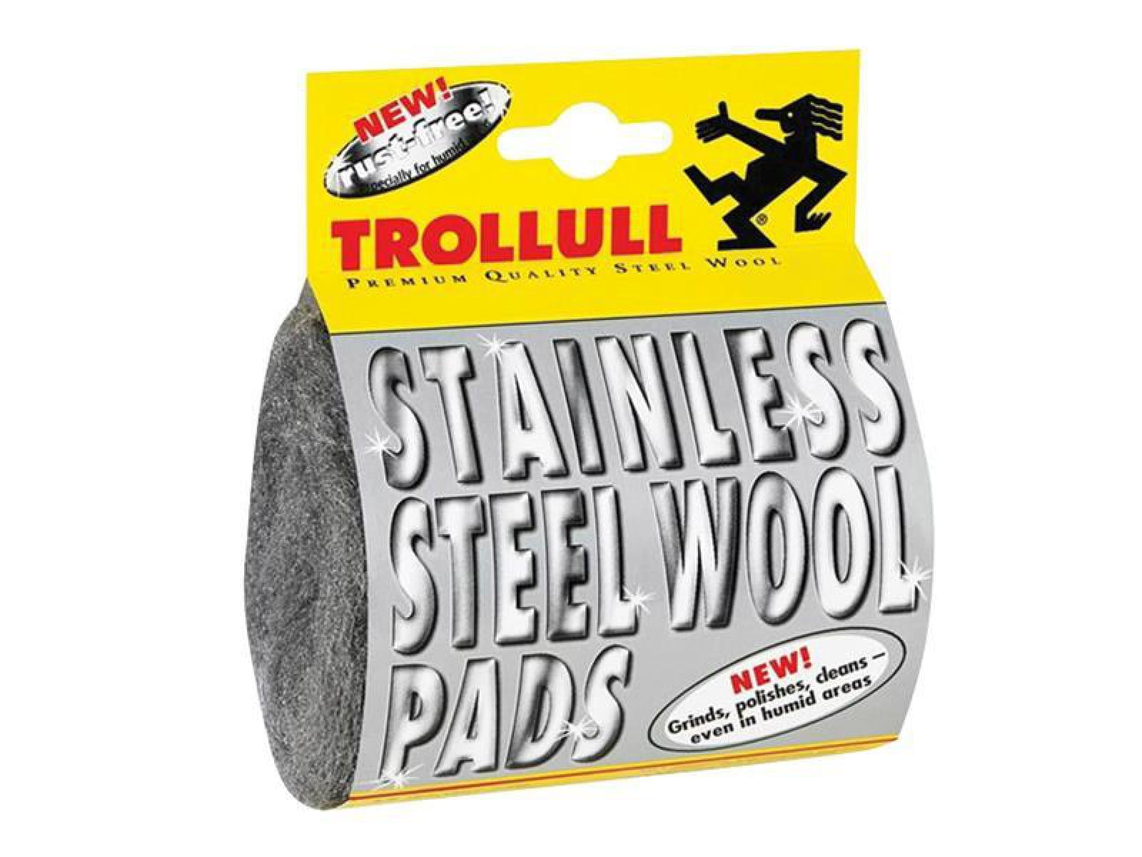 Trollull - Stainless Steel Wool Pads (Pack 2) - Walmart.com