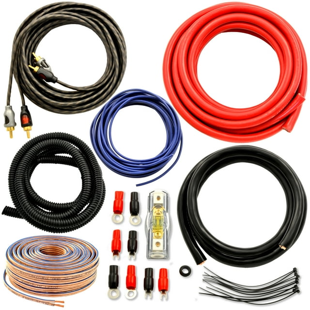 Car Audio 4 Gauge Flexible Wire & Cable Complete Amplifier Install ...