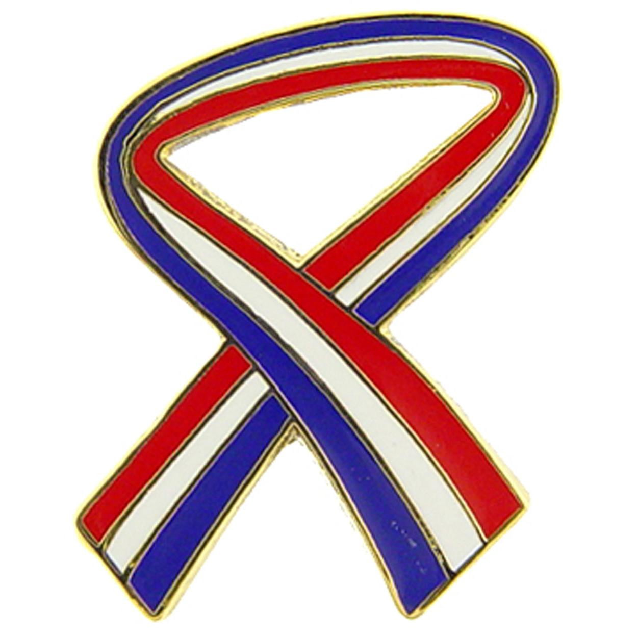 USA Red White & Blue Ribbon Pin 1" - Walmart.com