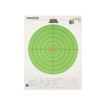 Champion Traps and Targets Orange Bullseye Scorekeeper Target, 100 Yard ...