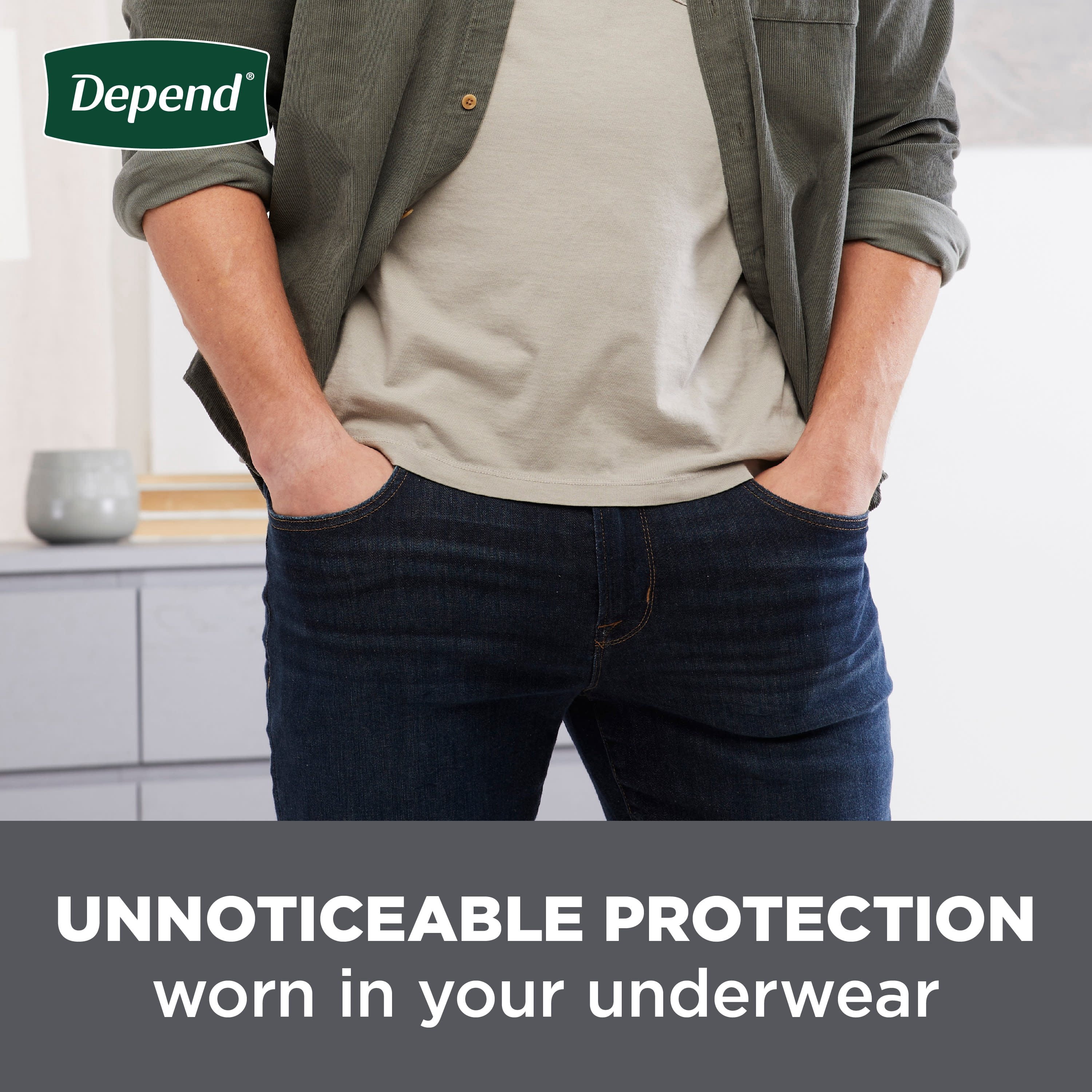 Depend Shield Incontinence Pads for Men Bladder Control Pads, Light ...