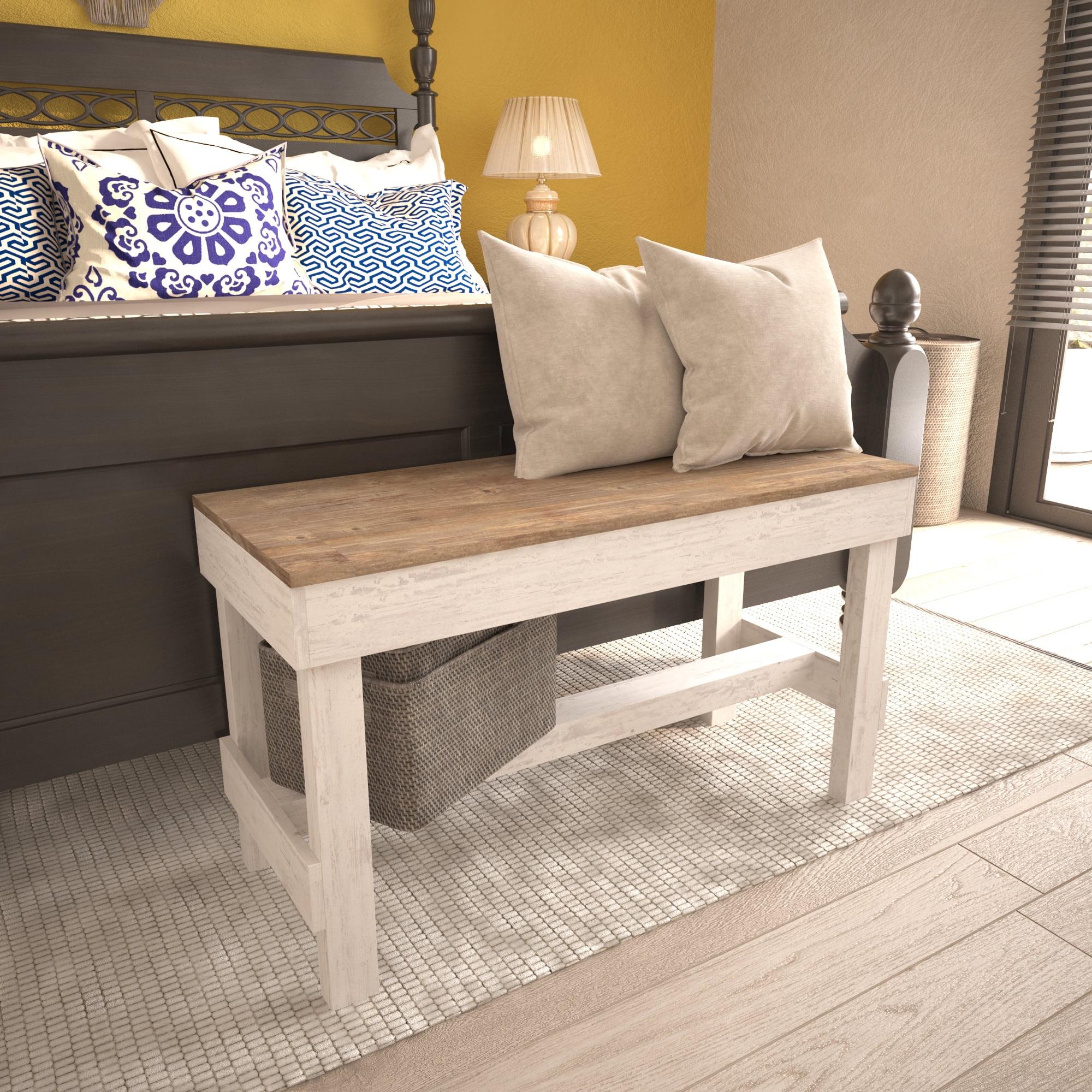 Reclaimed Wood Entry Bench