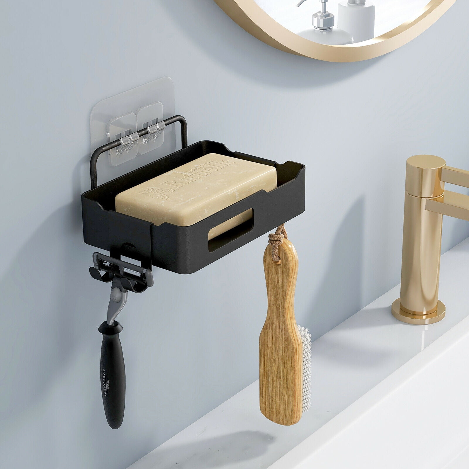 Kvago Soap Dish Shower Stainless Steel Wall Mounted Bar Holder Bathroom ...