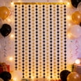 Graduation Party Decoration Rain Curtain Black and Gold Star Backdrop ...