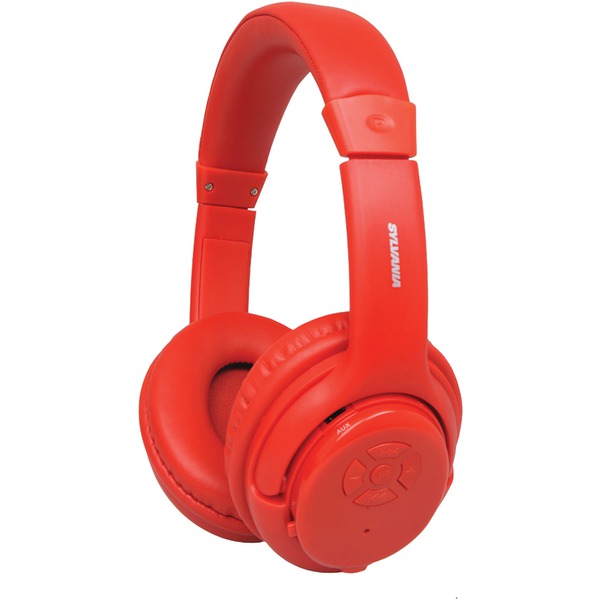 Sylvania Sbt235-red Bluetooth Wireless Headphones With Microphone (red ...