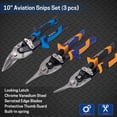 3 PCS Aviation Snips Set (Straight/Left/Right), 10 Inches Compound ...