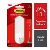 Command Wire Hook, White, Large, 1 Hook, 2 Strips/Pack - Walmart.com