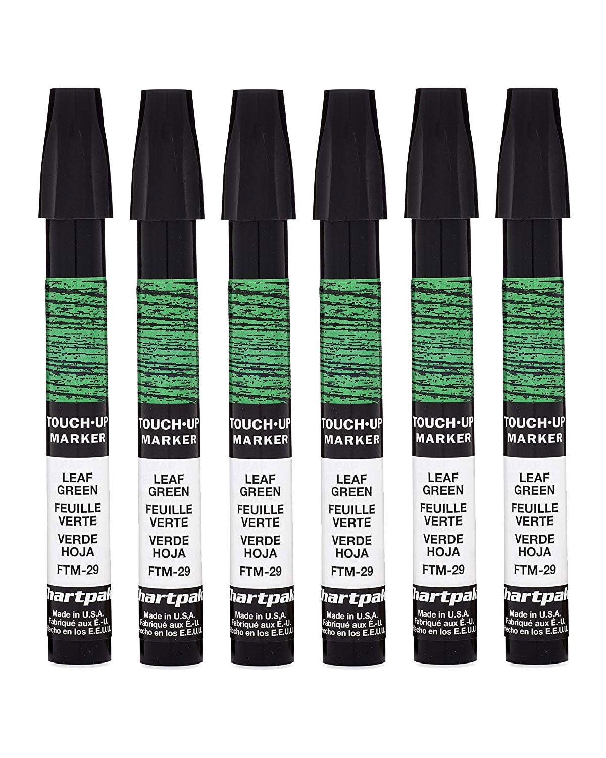 Chartpak Wood Frame Touch-Up Marker, Tri-Nib, Leaf Green, 6 Pack (FTM29 ...