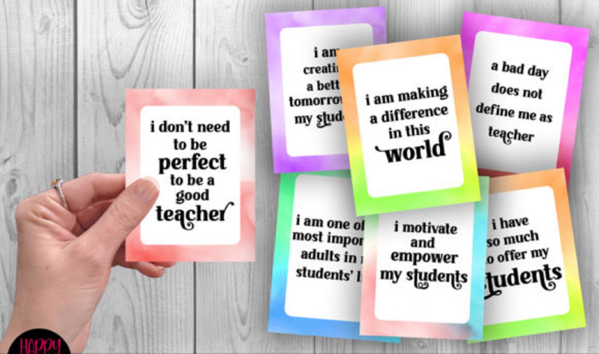 Teacher Affirmation Cards | Gift Ideas for Teachers | Teacher ...