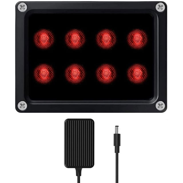 IR Illuminator, 8-LED Long Range Outdoor Use Infrared Light for Night ...