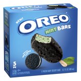 Oreo Mint Frozen Dairy Dessert Ice Cream Bars Novelties, 5 Ct Package ...
