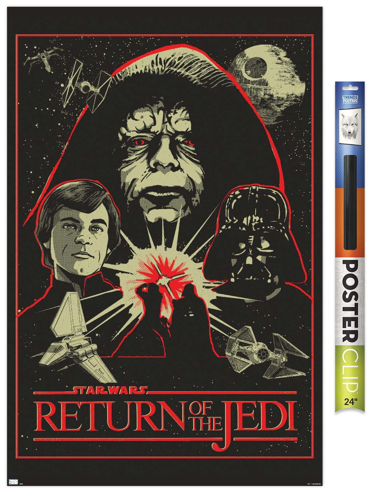 Star Wars: Return of the Jedi - Red Outline Illustration Wall Poster ...