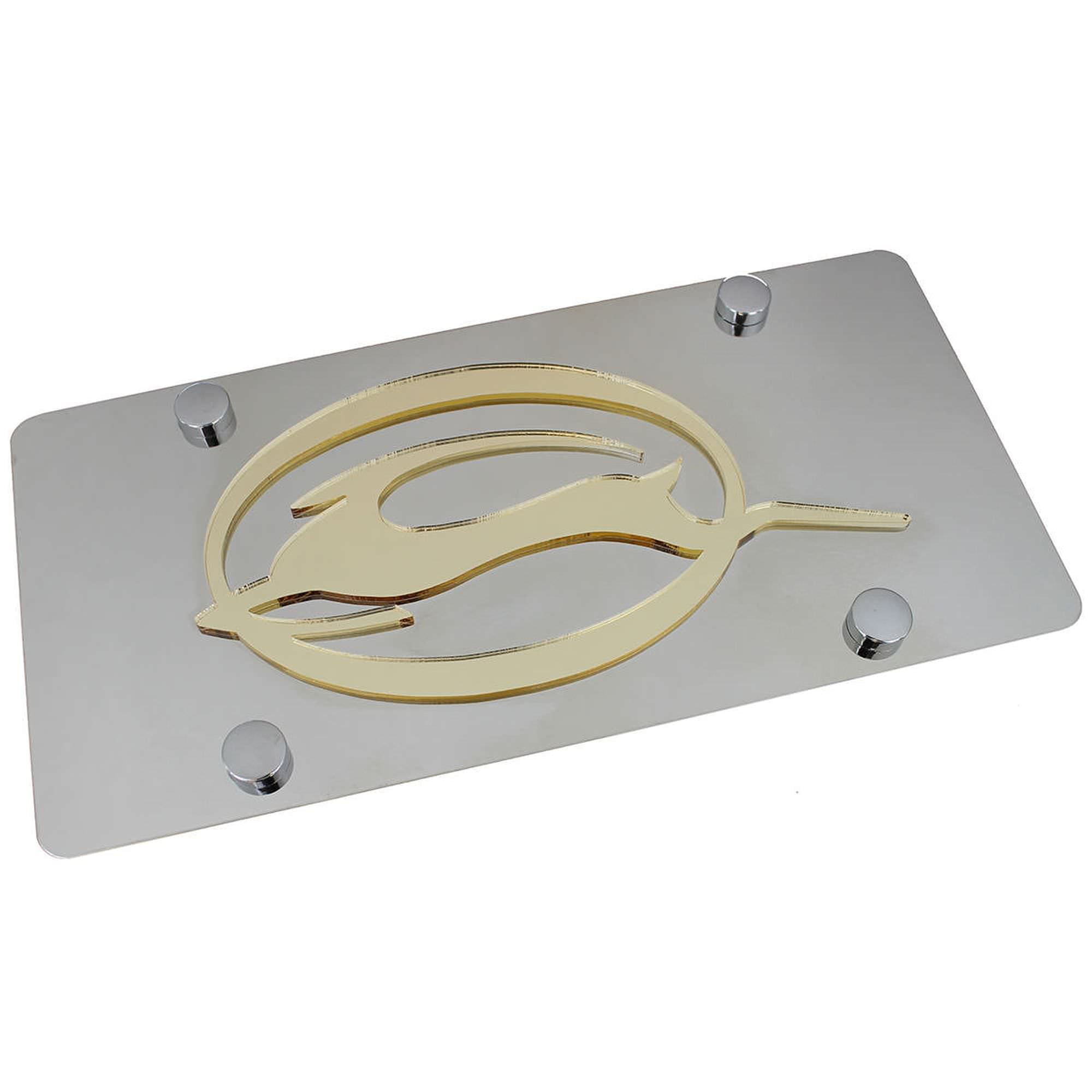 Chevy Impala Logo License Plate (Gold on Chrome) - Walmart.com