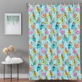 Bathroom Shower Curtain Summer Pool Float Swim Rings Waterproof Shower ...