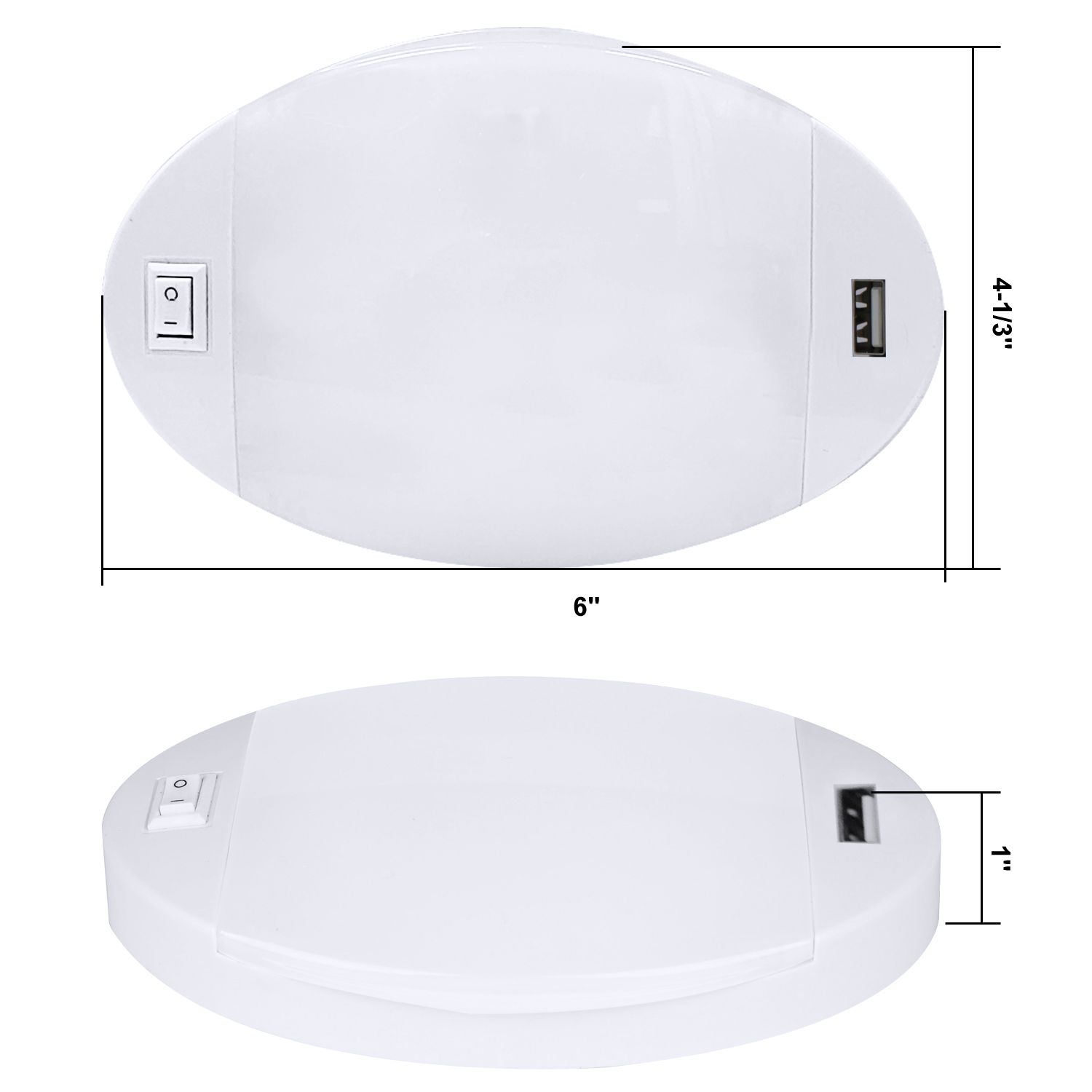 Buy Facon 12V LED Ceiling Dome Light with USB Charger, High Speed ...
