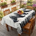 Bear Vintage Forest Pine Tree Table Cloth 52x70in, Waterproof Rectangle ...