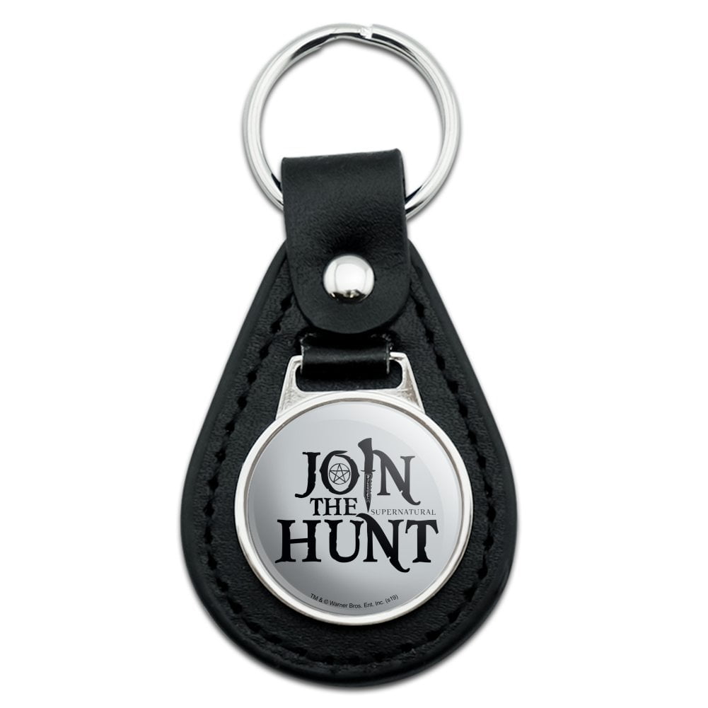 Black Leather Supernatural Join the Hunt Keychain - Walmart.com