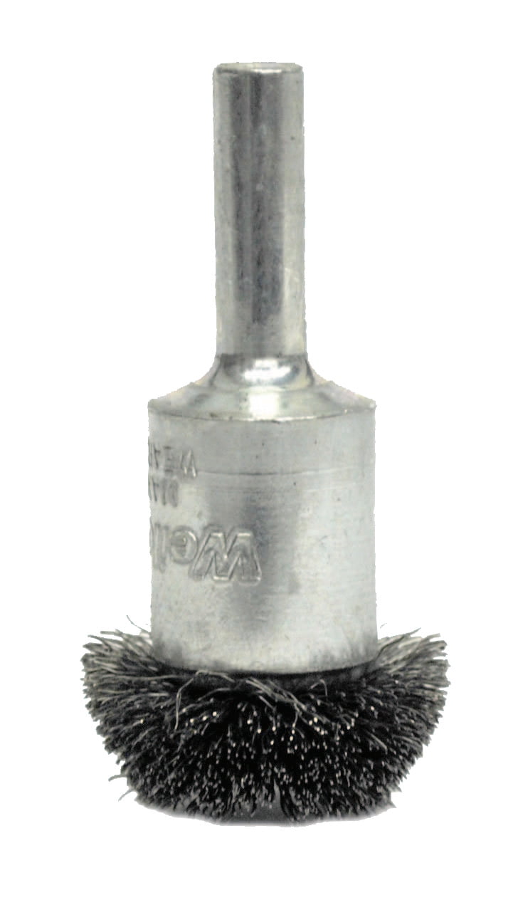 Weiler Stem-Mounted Circular Flared End Brushes, Steel, 16,000 rpm, 2 3 ...