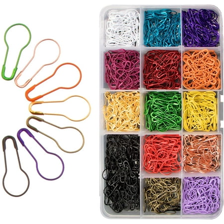 750PCS 14 Colors Bulb Safety Pins Knitting Stitch Markers Sewing Making ...
