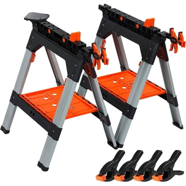 WEN 600-Pound Capacity Portable Clamping Saw Horse and Work Bench ...