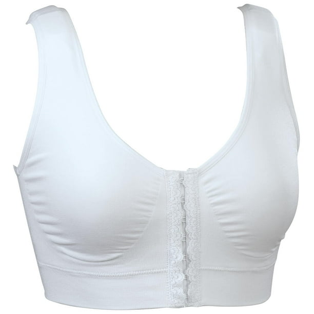 Adjustable Seamless Front Hook Comfort Bra, Front Hook Closure, Wide ...