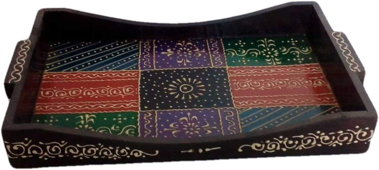 India Meets India Handicraft Wooden Serving Tray Serving Platter, Best ...
