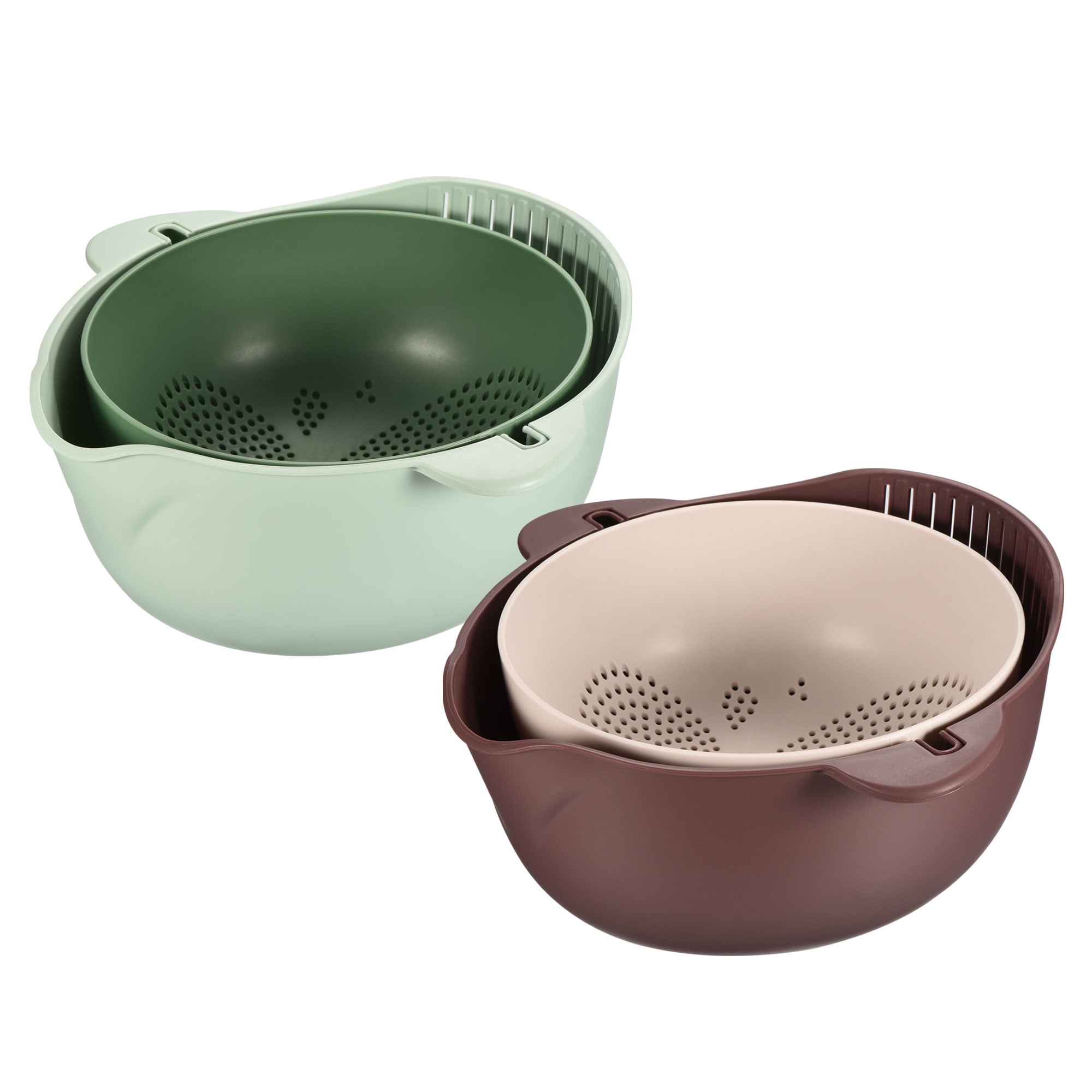 Uxcell Kitchen Colander Bowl Set, Plastic Washing Bowl Strainer, Pasta ...