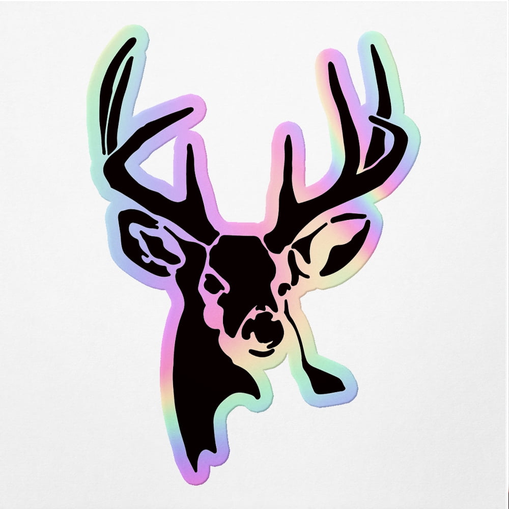 Vinyl Stickers Decals Of Whitetail Illustration V2 - Apply On Any ...