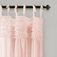 Lush Decor Lydia Ruffle Window Curtain Panels Blush 40X95 Set - Walmart.com