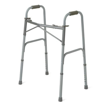 Equate Folding Walker with 5" Wheels, Black, 350 lb Limit HSA/FSA ...