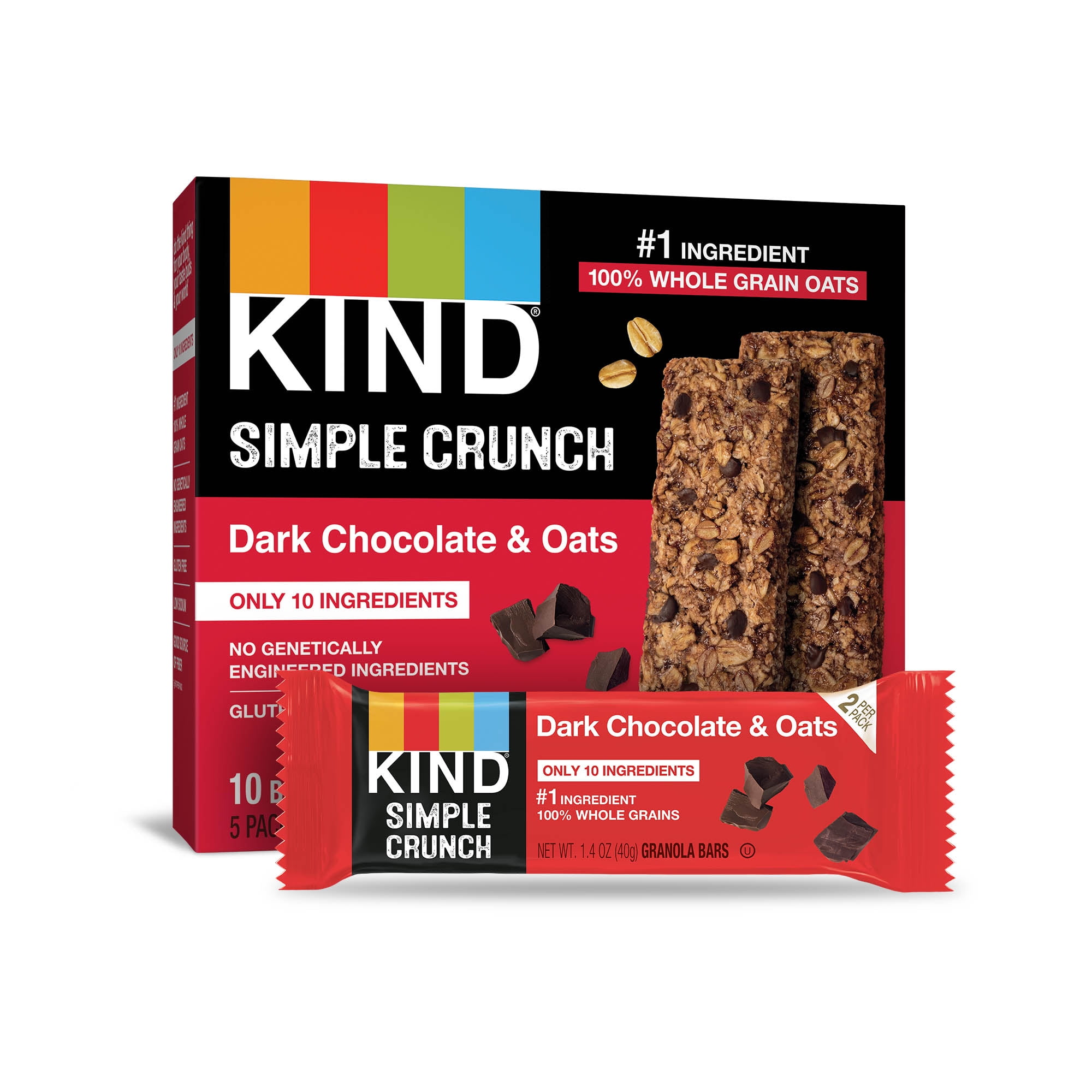 KIND Bars, Simple Crunch Granola Bars, Oats & Dark Chocolate, Gluten ...