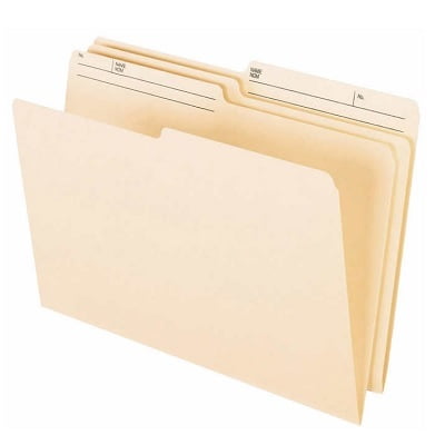FILE FOLDER LEGAL REVERSIBLE 10.8PT. MANILA | Walmart Canada