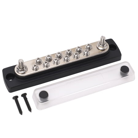 Terminal Distribution Block,12 Point Power Distribution Battery Bus Bar ...